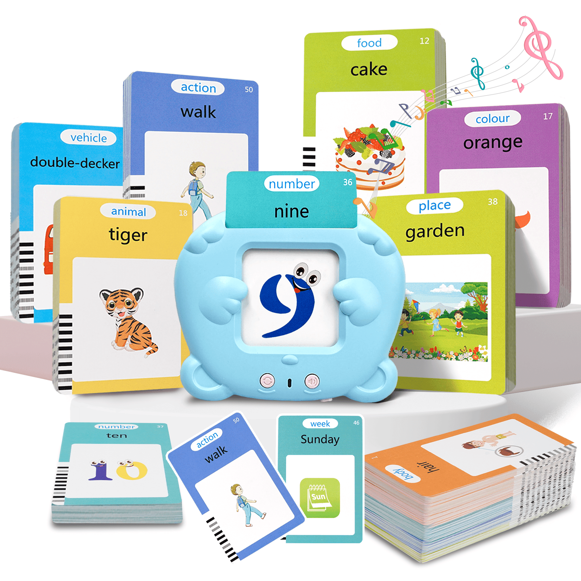Flash Cards for Toddlers, Toy Choi's Talking Flash Cards, 224 Sight ...