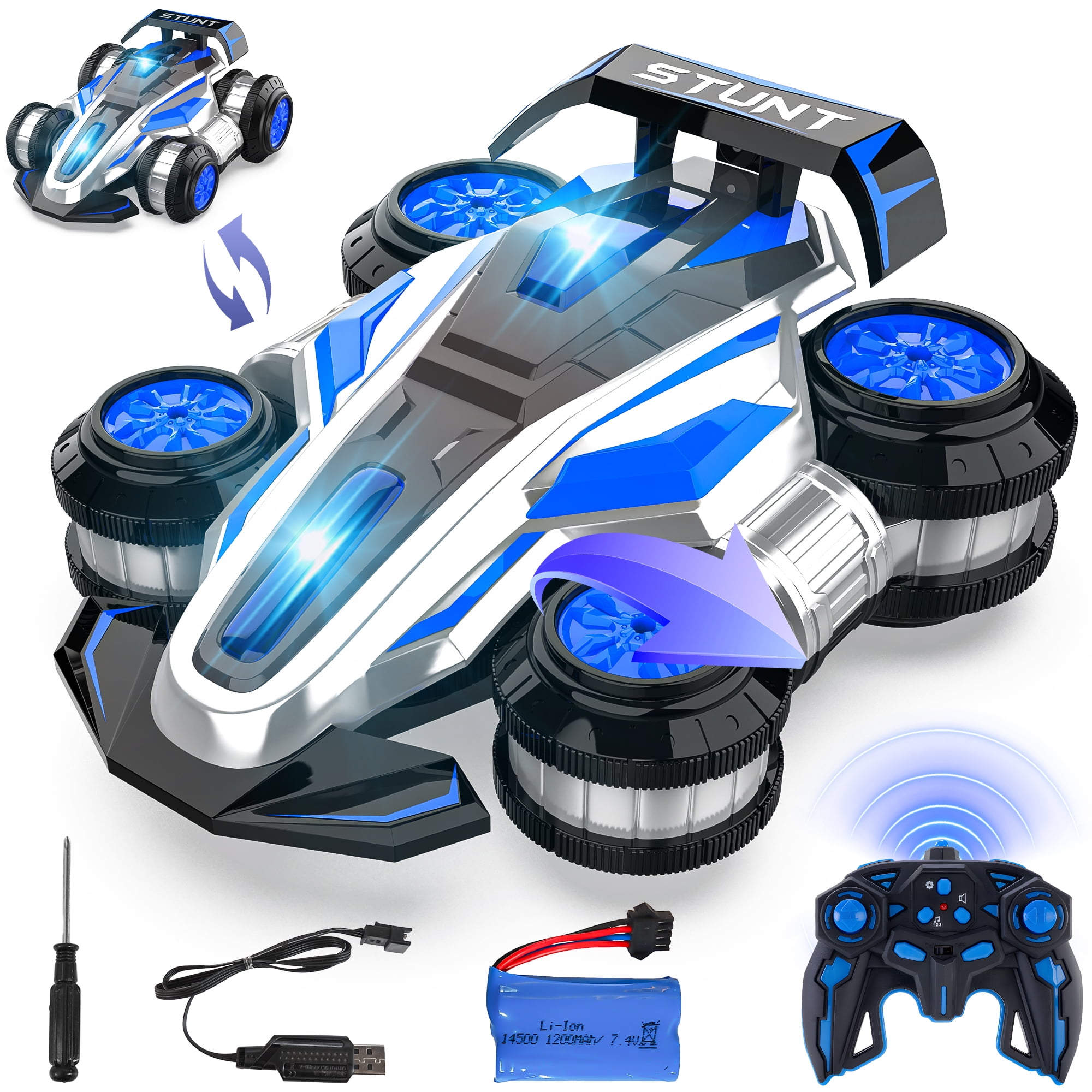 Toy Choi's Remote Control Stunt Car, 4WD Off-Road RC Car, 360° Rotation ...