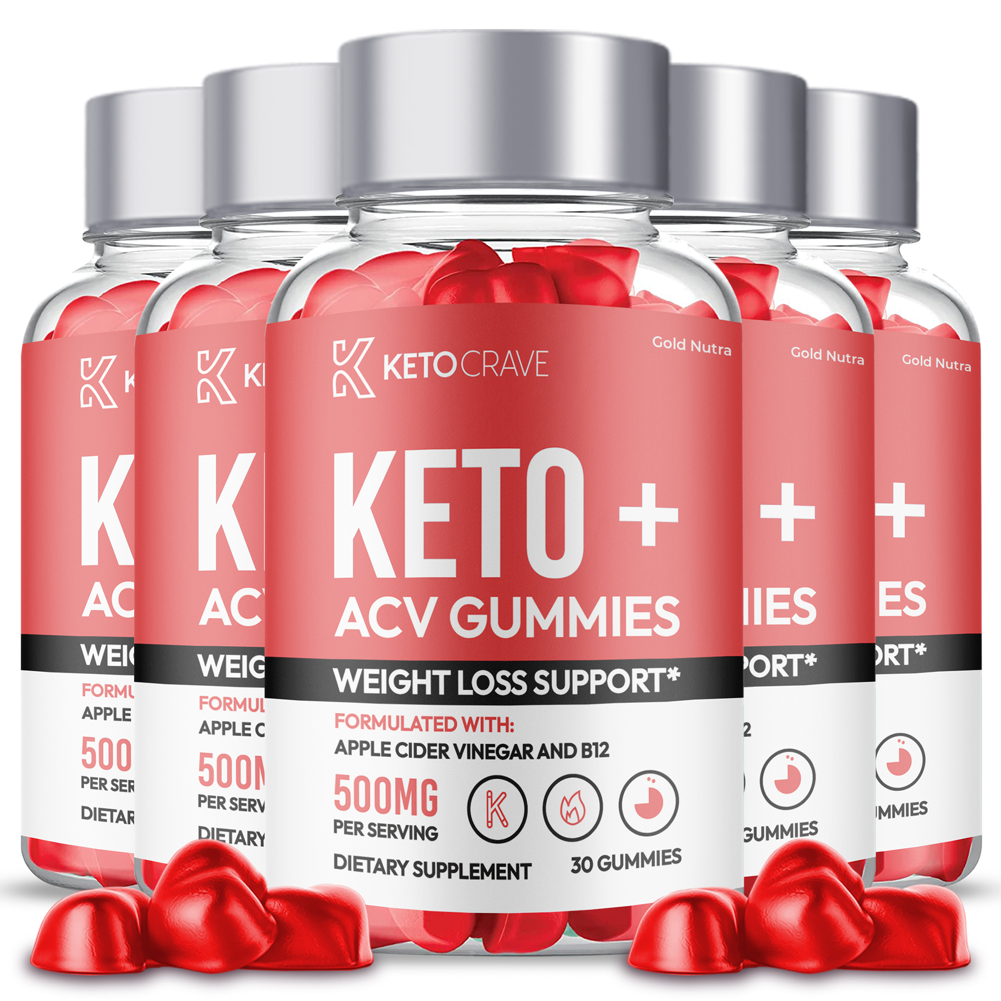 Keto Crave ACV Gummies, Apple Cider Vinegar, Max strength, 5 Month ...