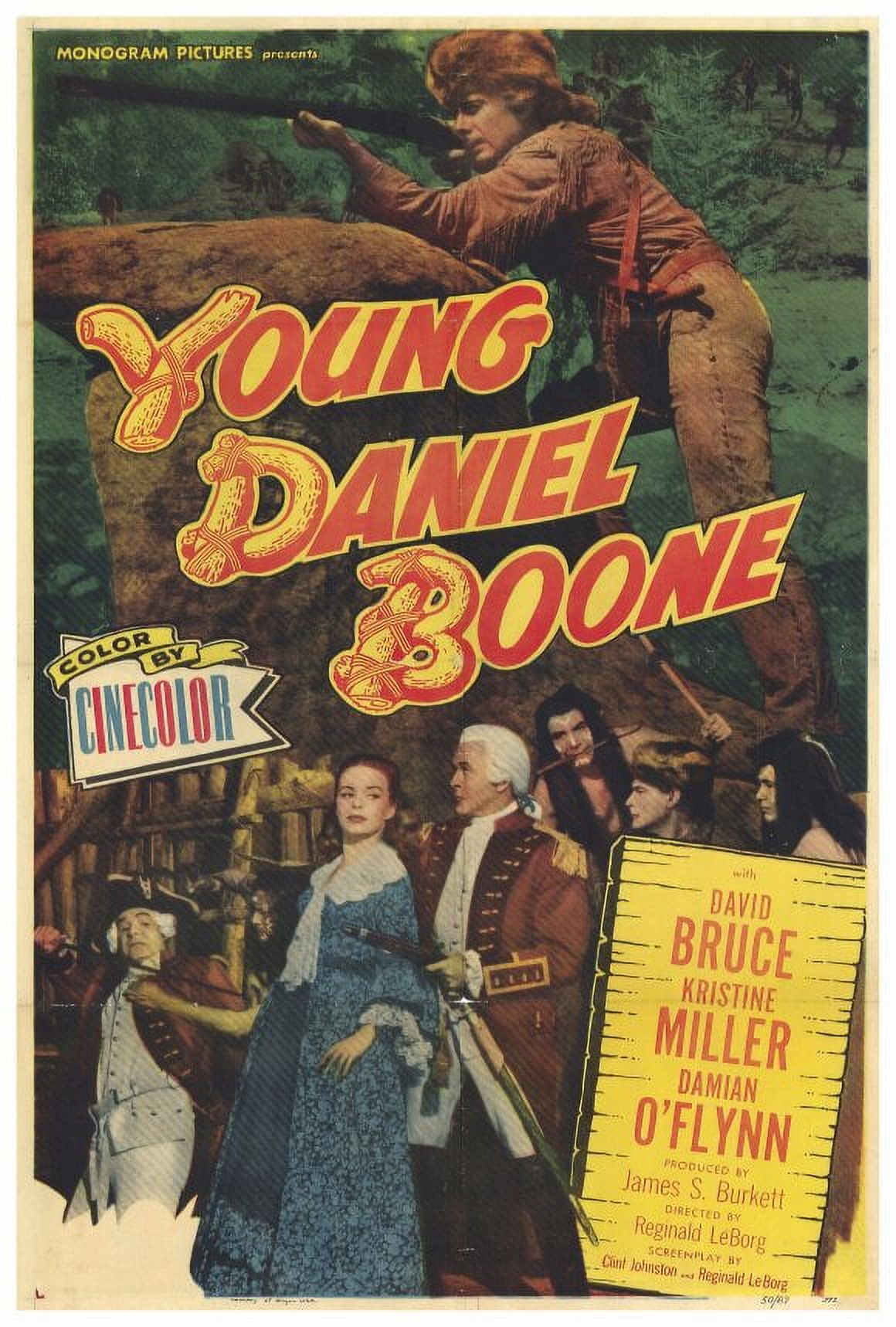 Young Daniel Boone - movie POSTER (Style A) (27" x 40") (1950 ...
