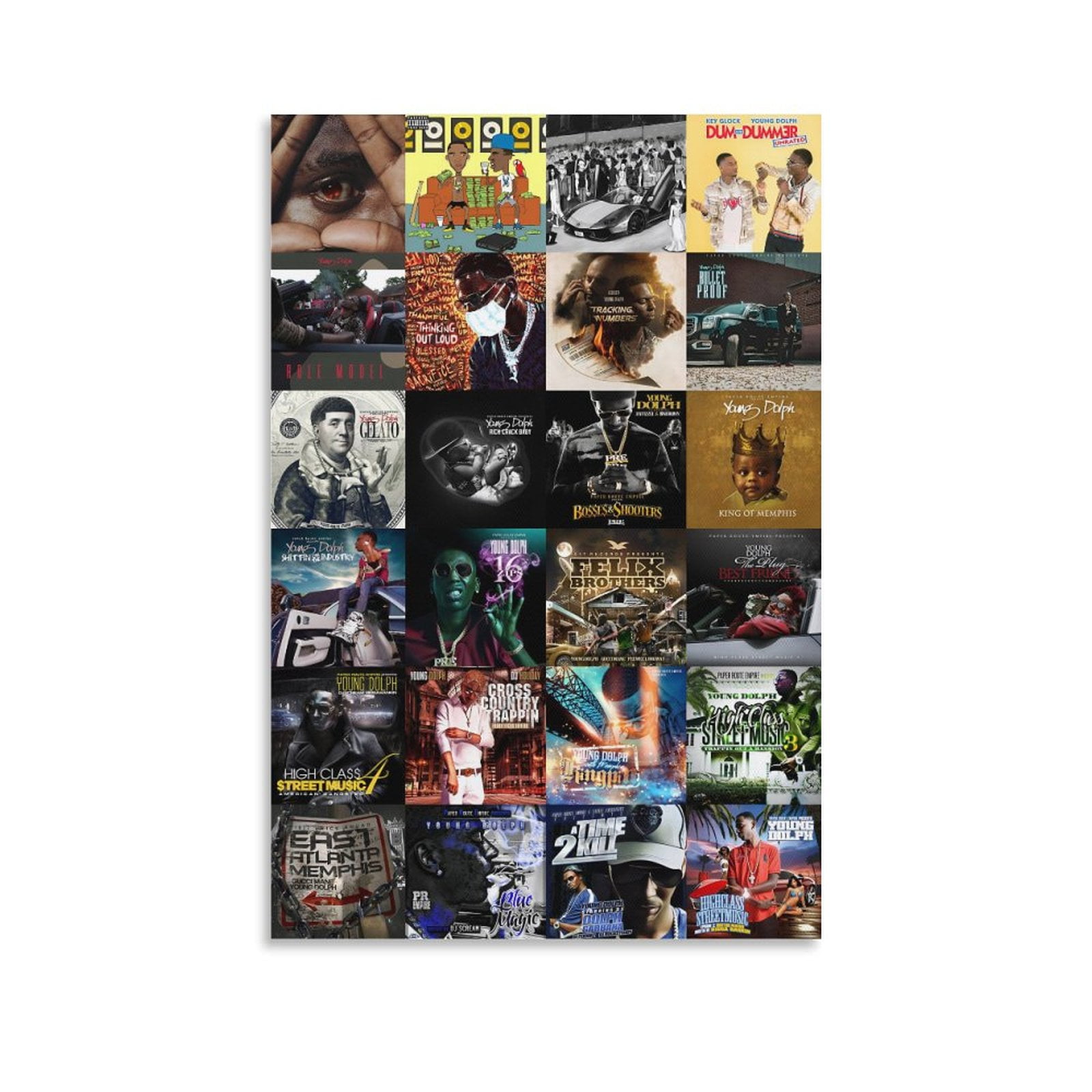 Young Dolph Poster Rapper Hiphop Music Album Cover Canvas Art Poster（2 ...