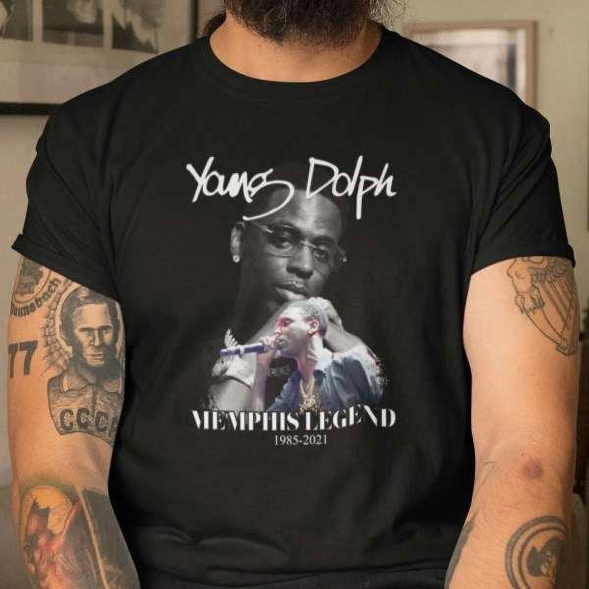Young Dolph Rapper T-shirt Memphis Legend - Walmart.com