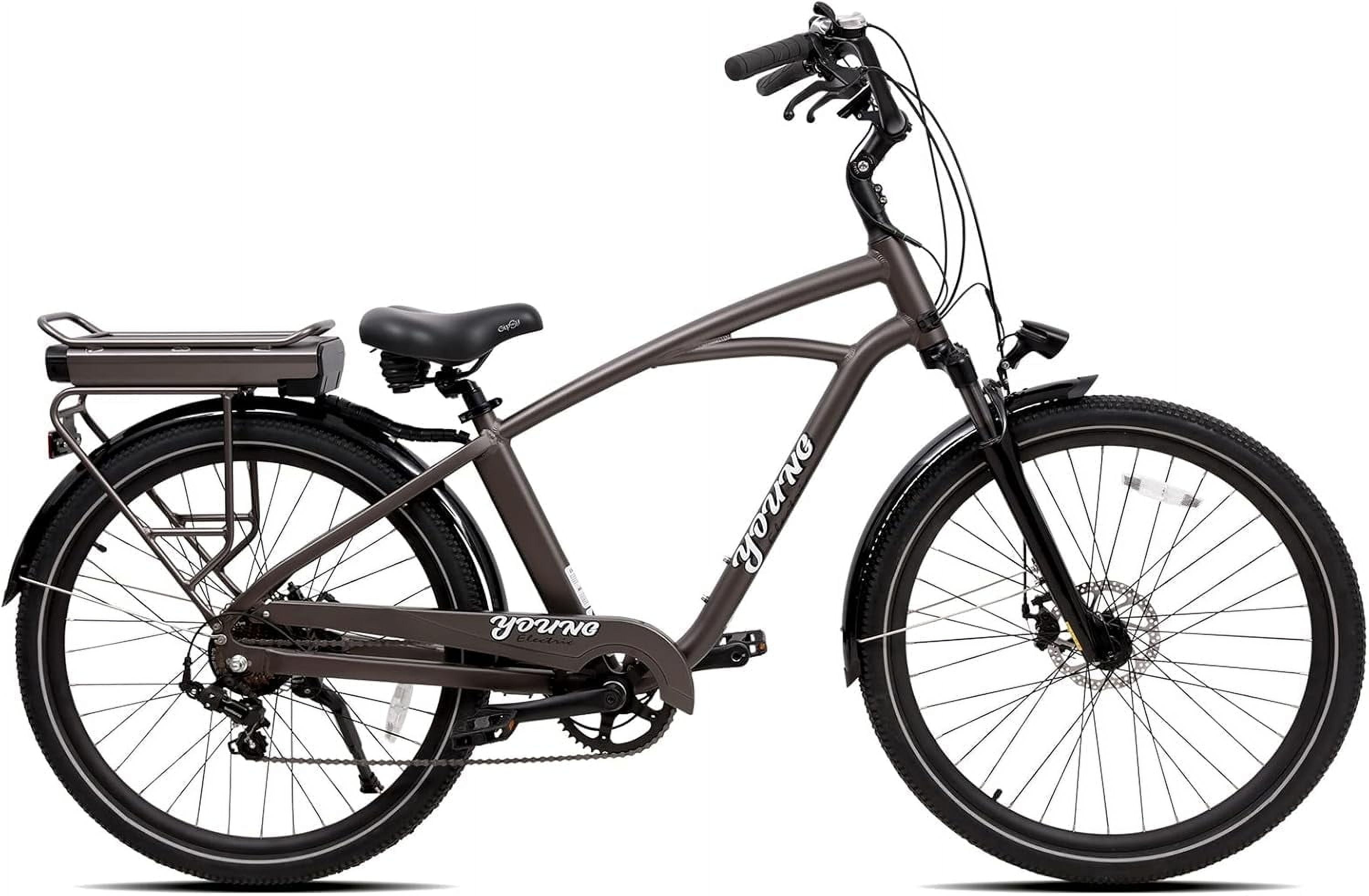 Young Electric E-Vie Electric Cruiser bike, 120+ Miles Long Range, Torque Sensor Ebike for ...