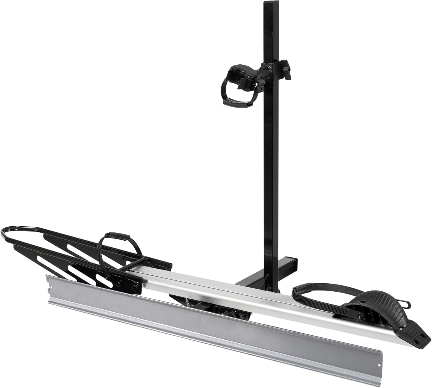 Young Electric Hitch Mount Single Bike Rack with Ramp for Electric Bike, 100 lbs. Capacity Bike ...