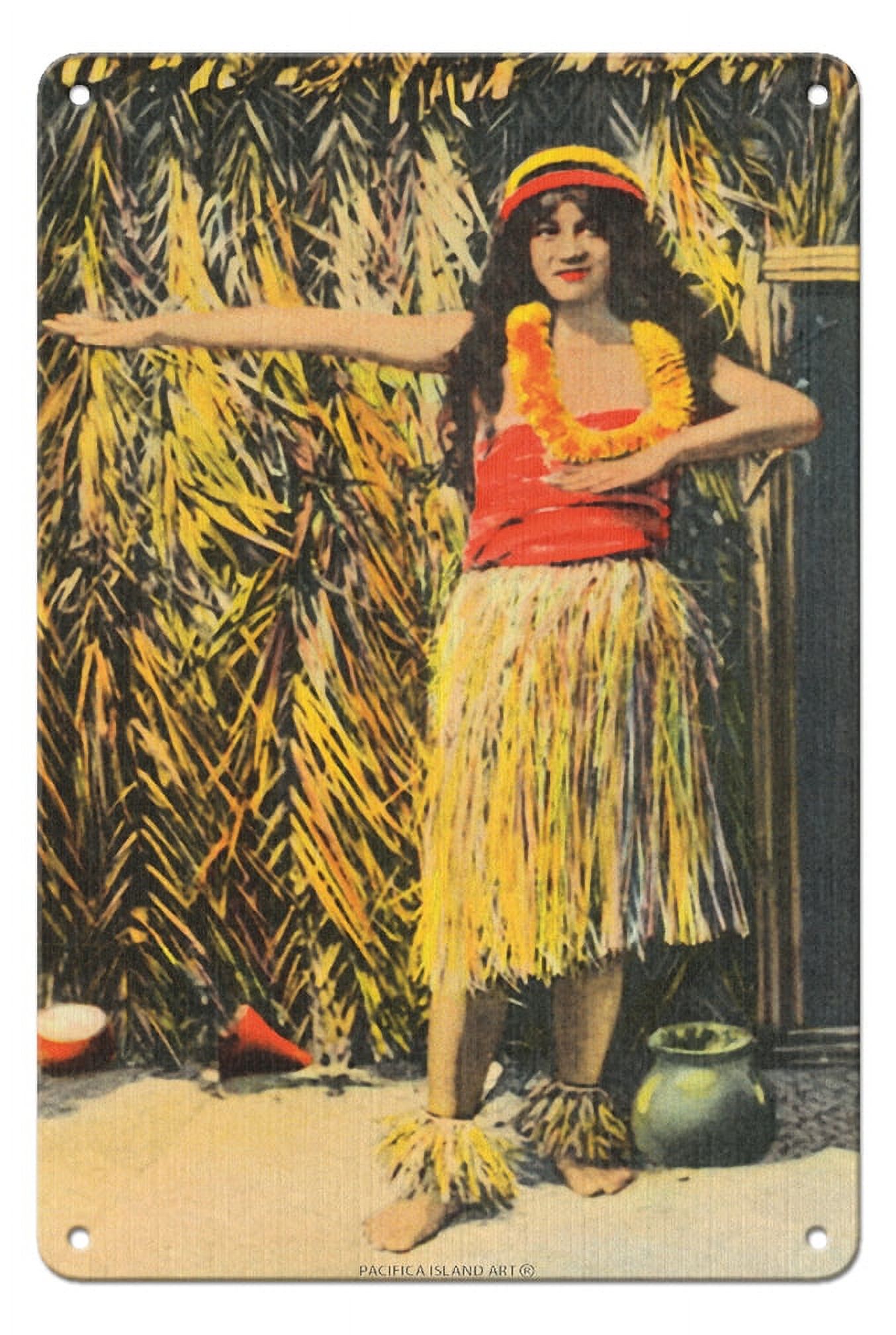 Young Hawaiian Hula Girl - Hawai’i “Hula Girl Honolulu” - Vintage ...