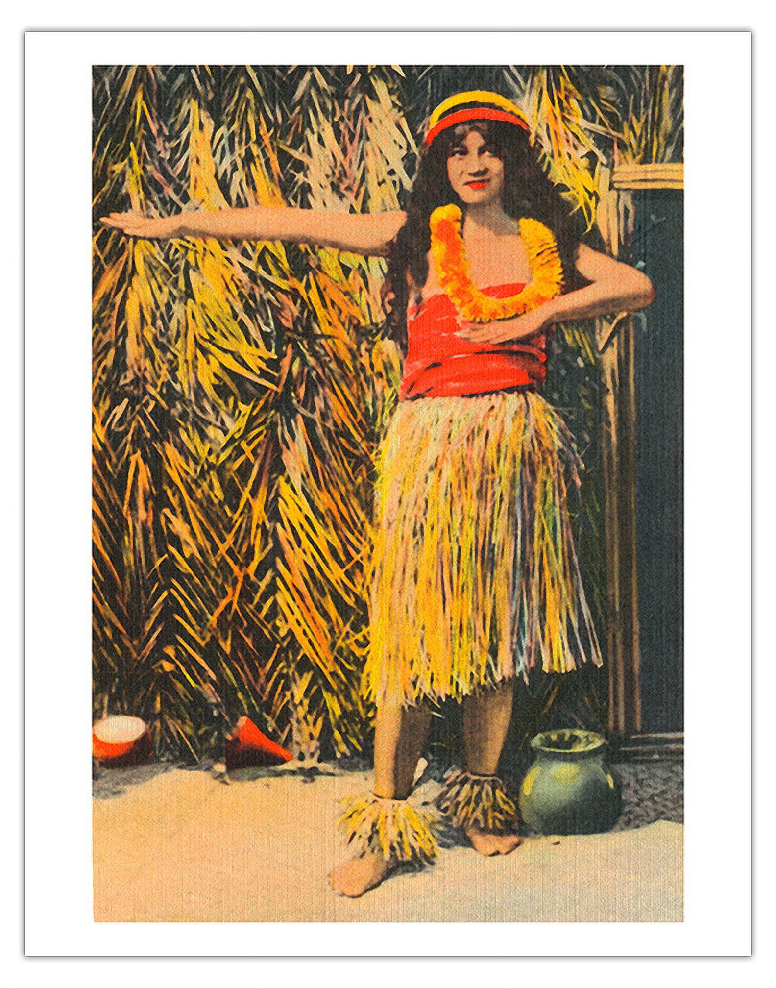 Young Hawaiian Hula Girl - Hawai’i “Hula Girl Honolulu” - Vintage ...