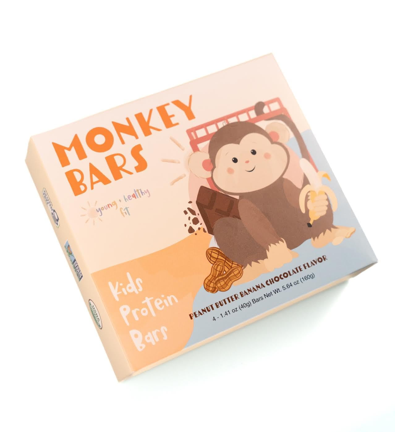 Young + Healthy Fit SBF3 Protein Bars for Kids, 4 Bars, Monkey, Gluten ...