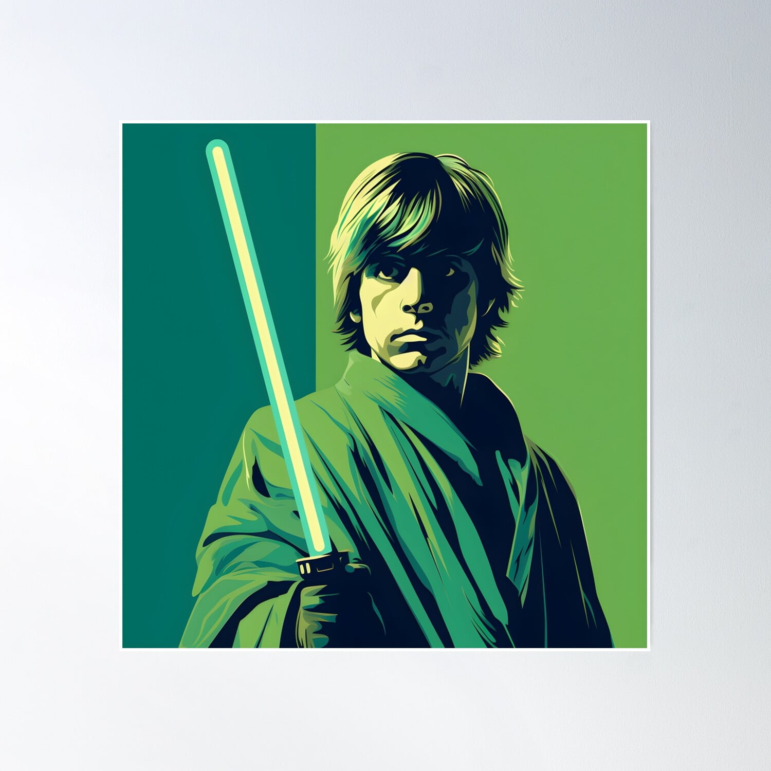 Young Hero With Light Saber: Colorful Portraiture By Zeen Chin Poster ...