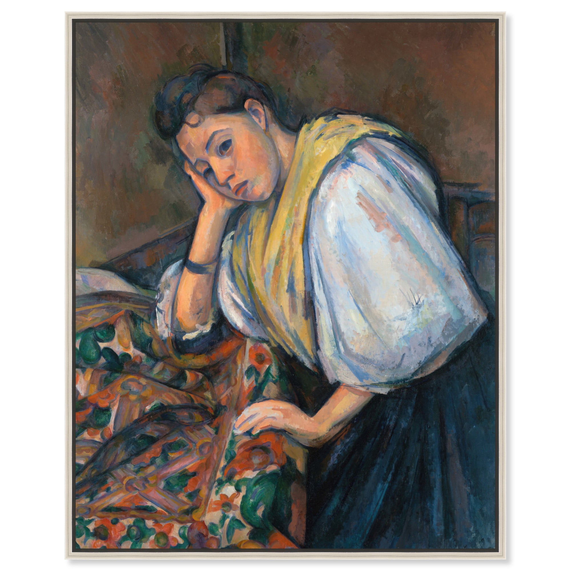 Young Italian Woman At A Table Canvas Vintage Classic Portrait by Art ...