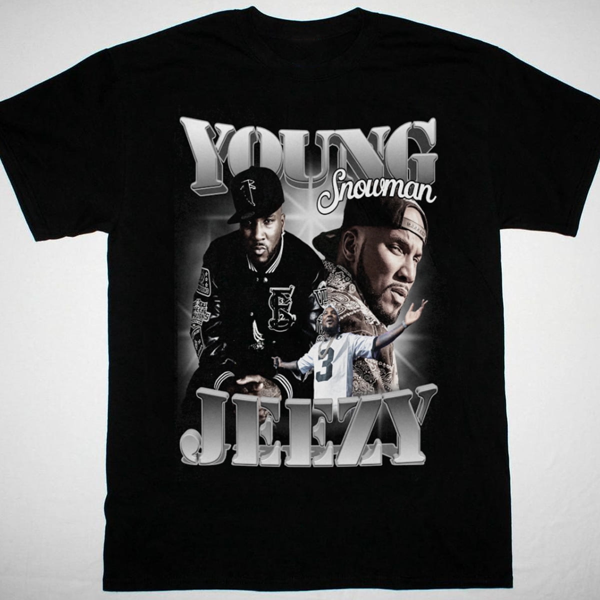 Young Jeezy rapper collage black T-shirt short sleeve All sizes TA5553 ...