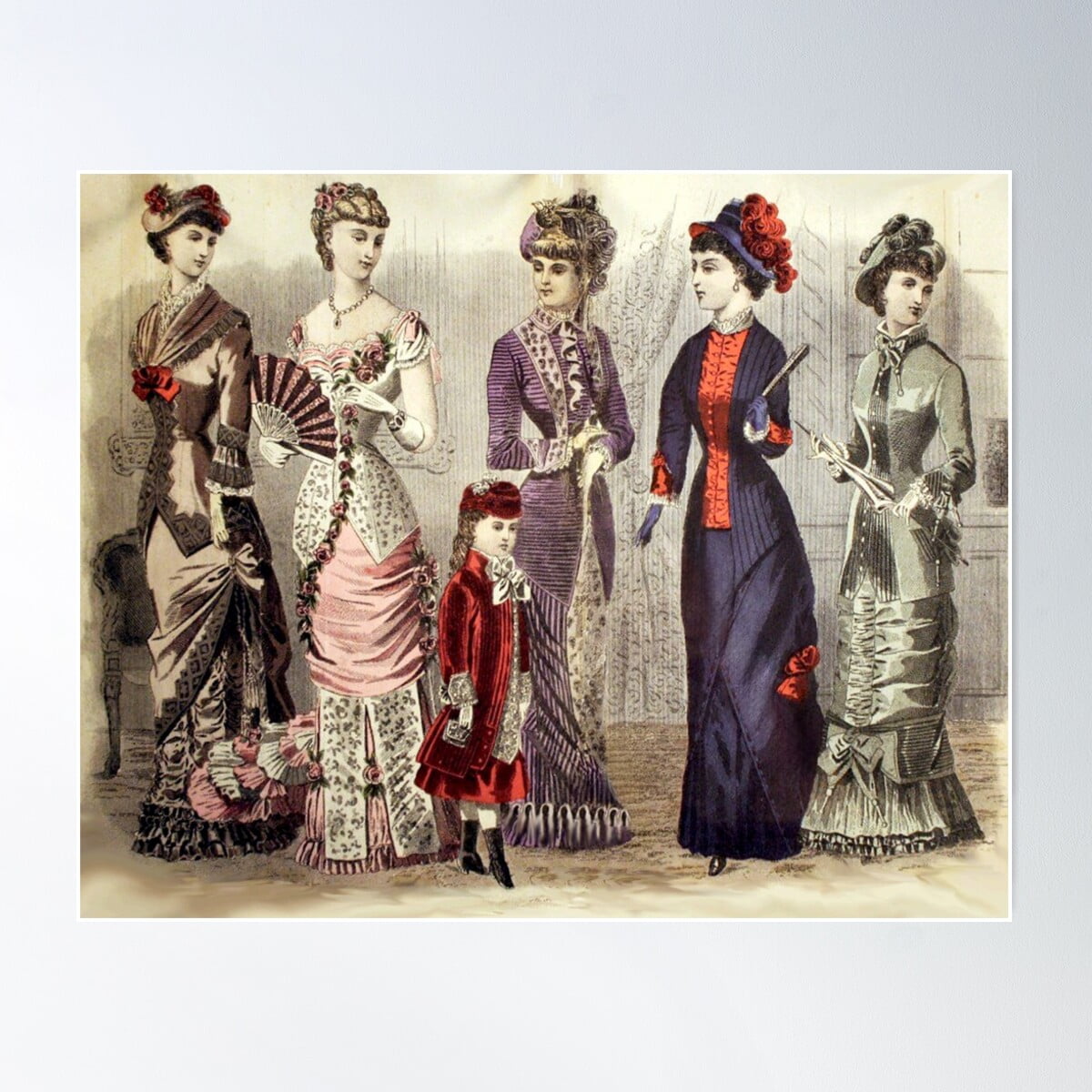 Young Ladies Of The Edwardian Era, In The Early 1900S Poster Wall Art ...