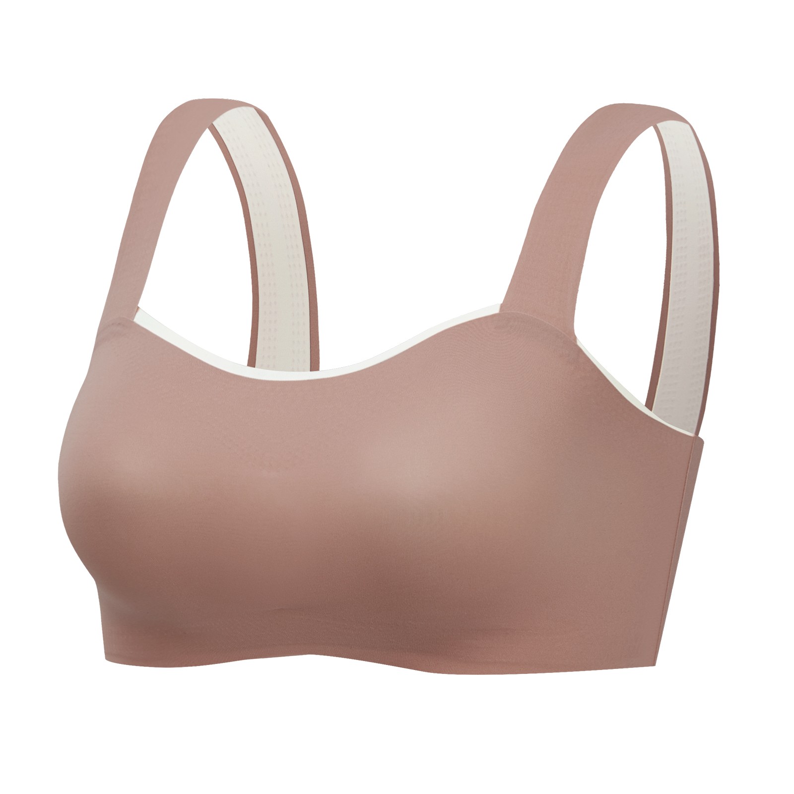 Young Ladies Seamless Rimless Tank Style Bra Beauty Back Wrap Removable ...