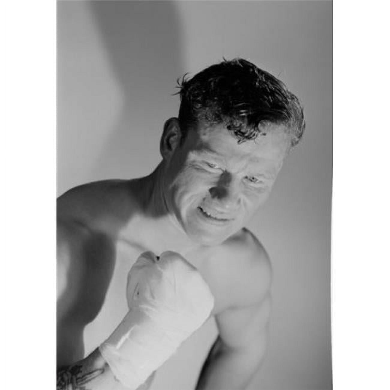 Young Man in Boxing Stance Poster Print - 18 x 24 in. - Walmart.com
