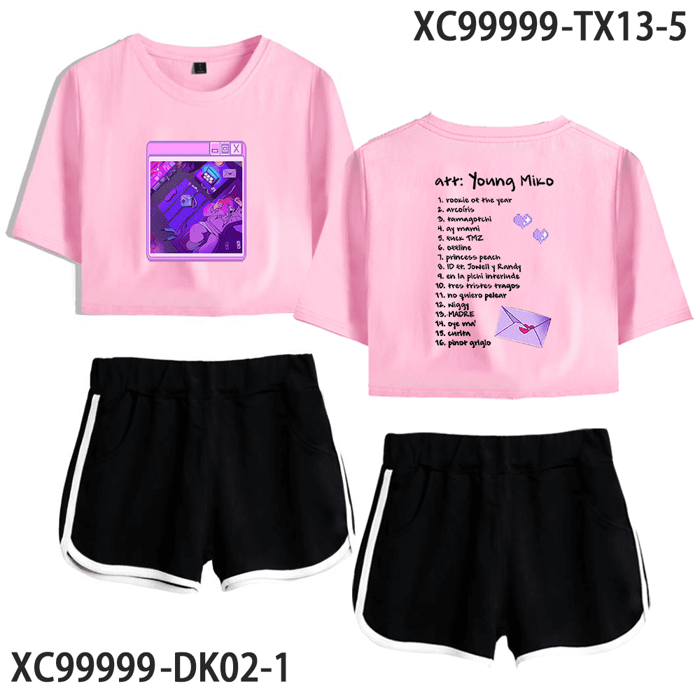 Young Miko Merch Att. New Album Cover Crop Top T-shirt With Shorts T ...
