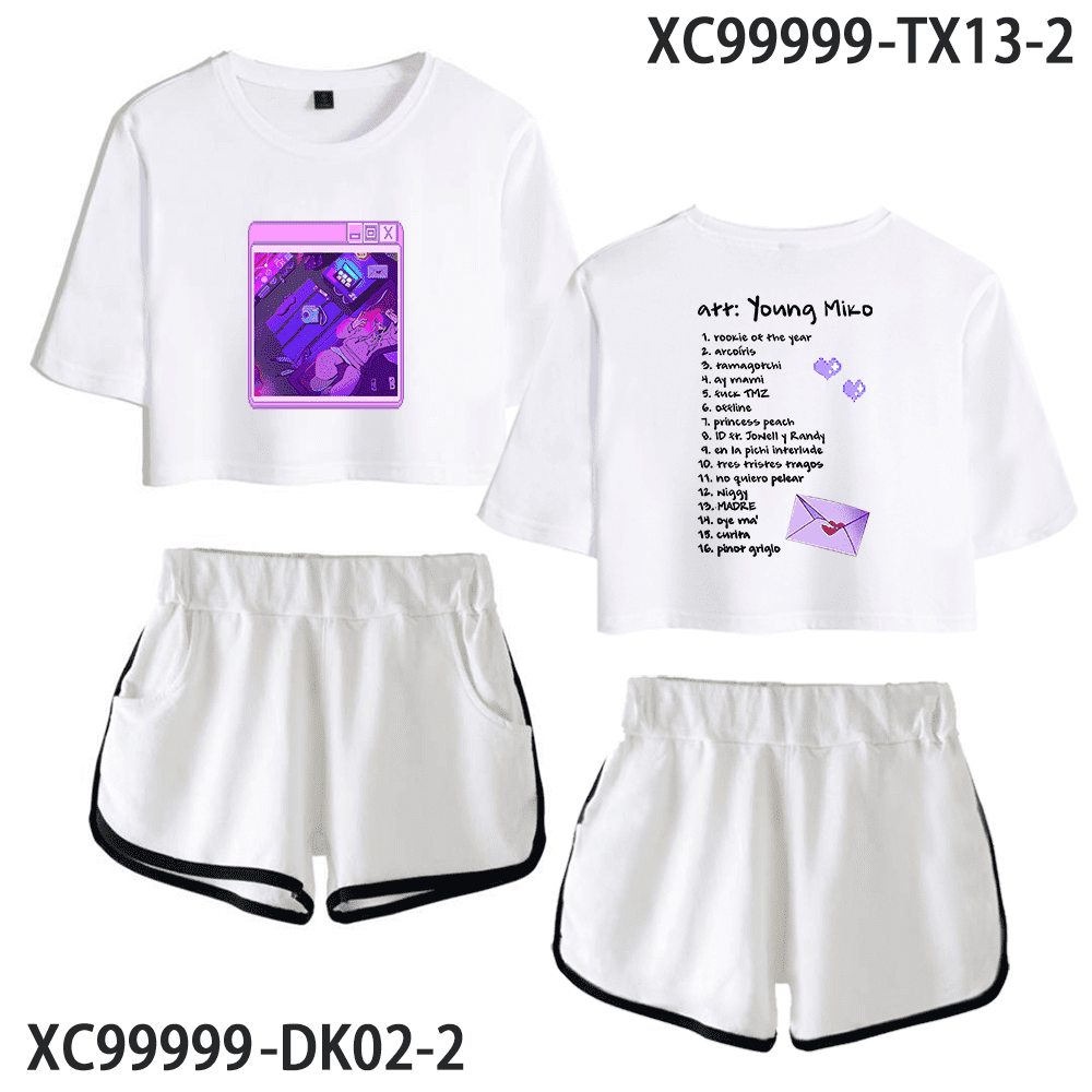 Young Miko Merch Att. New Album Cover Crop Top T-shirt With Shorts T ...