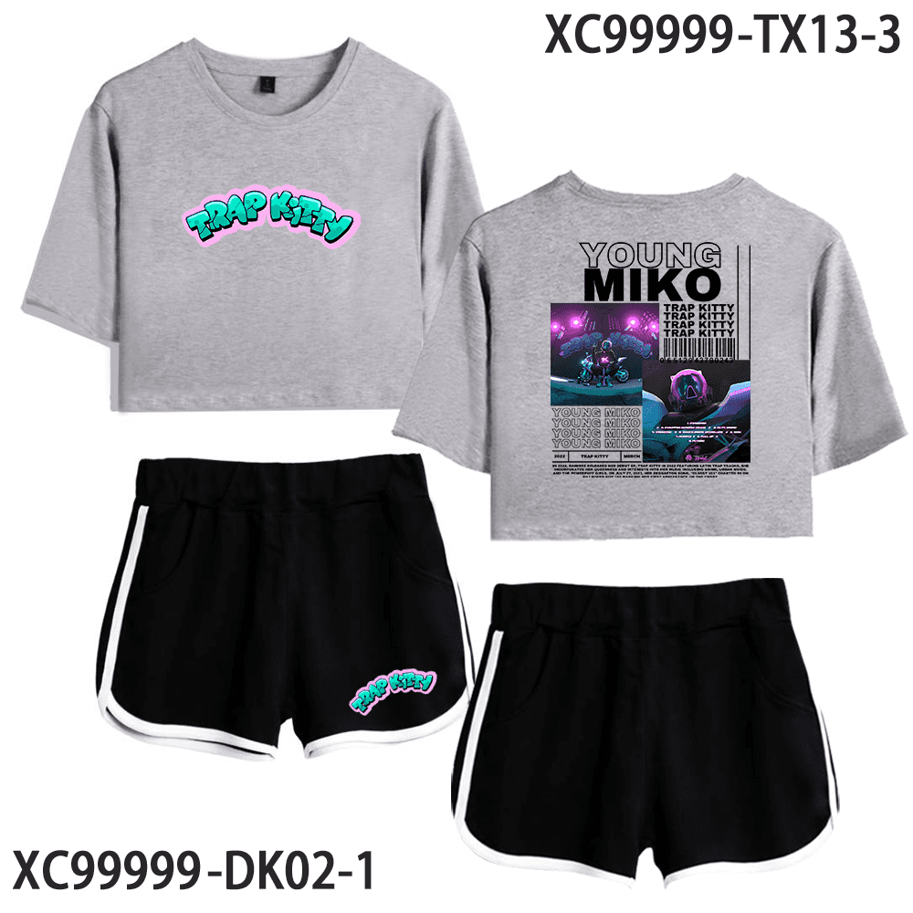 Young Miko Merch Xoxo Tour 2024 Crop Top T-shirt With Shorts T Shirt Women Girls Short Sleeve ...