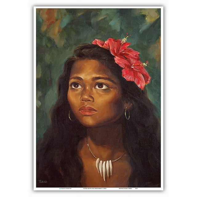 Young Native Girl from Hawaii - Vintage Hawaiian Hula Dancers c.1940s ...