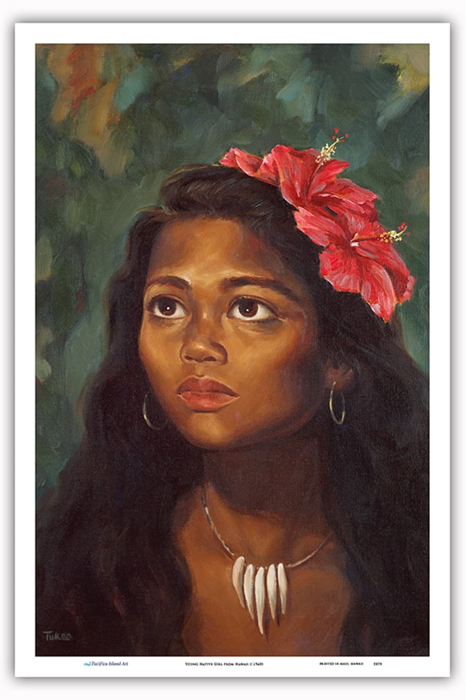 Young Native Girl from Hawaii - Vintage Hawaiian Hula Dancers c.1940s ...