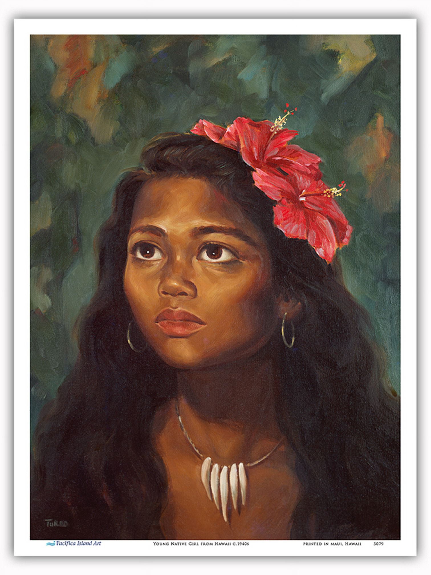 Young Native Girl from Hawaii - Vintage Hawaiian Hula Dancers c.1940s ...