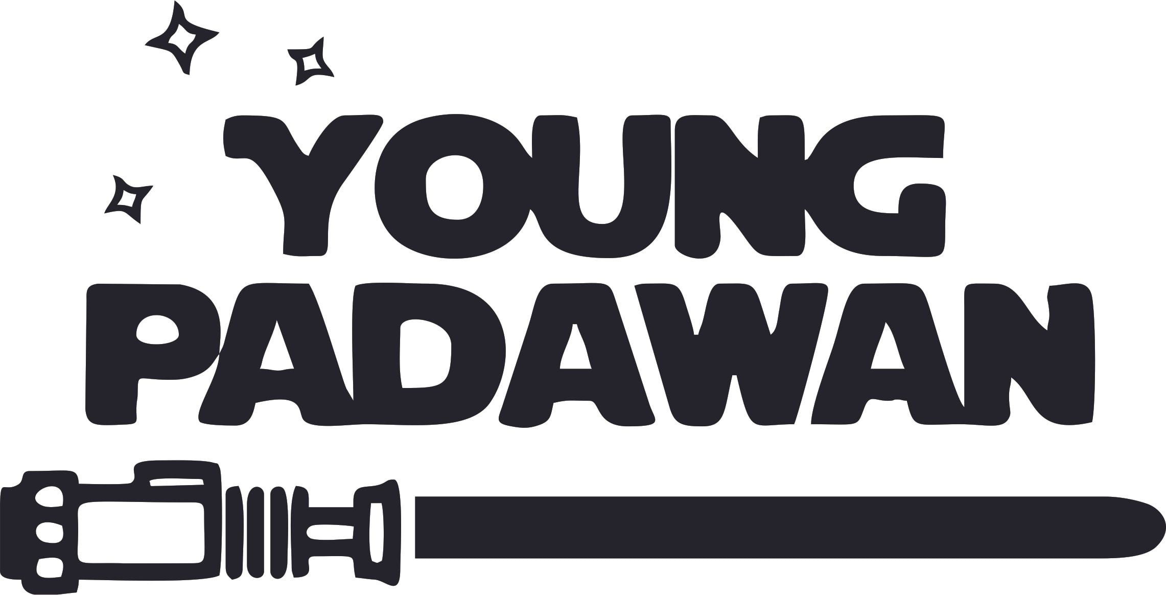 Young Padawan Logo Cartoon Characters Wall Art Vinyl Sticker Design ...