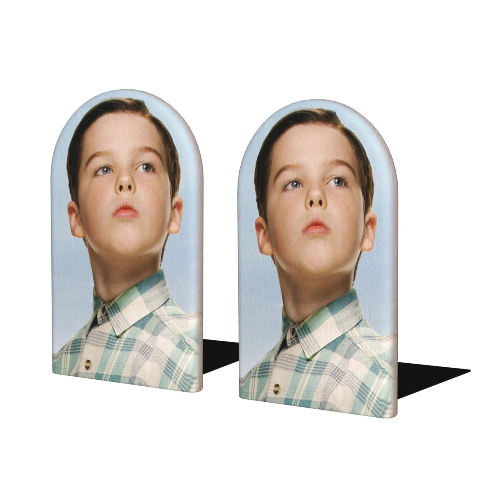 Young Sheldon Bookends Wood Book Divider Shelves Non-Skid Book Stand 2 ...