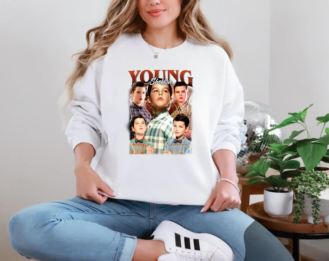 Young Sheldon Fan Sweatshirt Classic Sitcom Graphic for TV Lovers, for ...