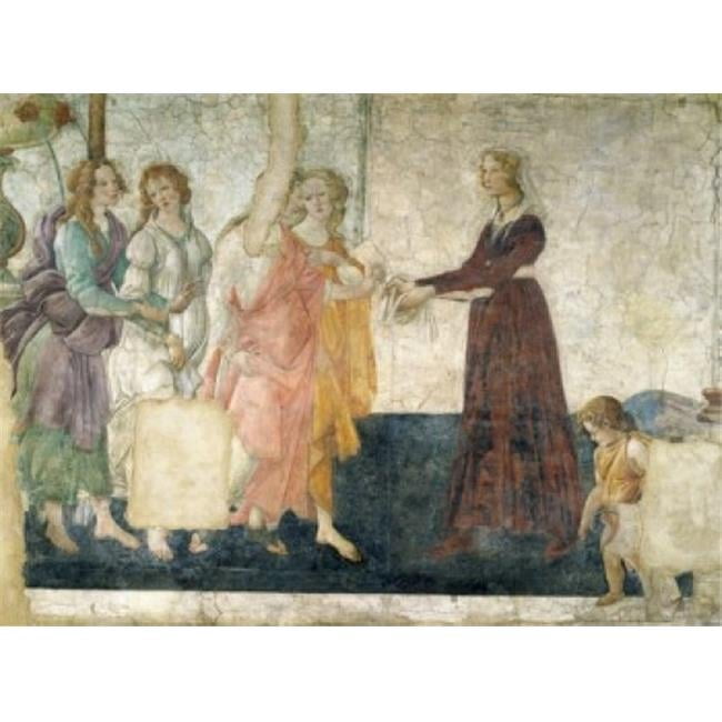 Young Woman Receives Gifts From Venus & The Three Graces by Sandro ...