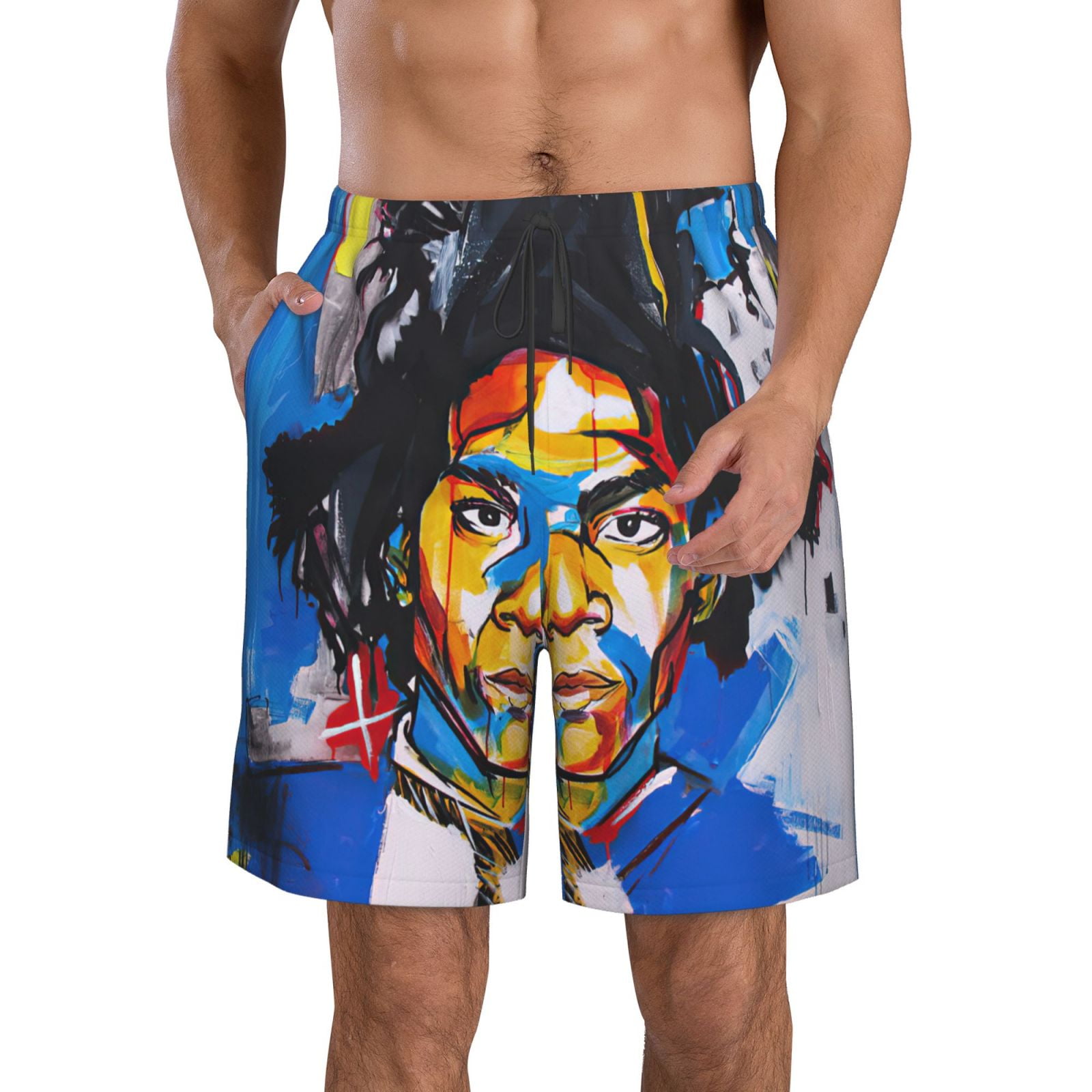 Young dad Swimming Trunk for Michel graffiti Beach Pants,Swimming Beach ...