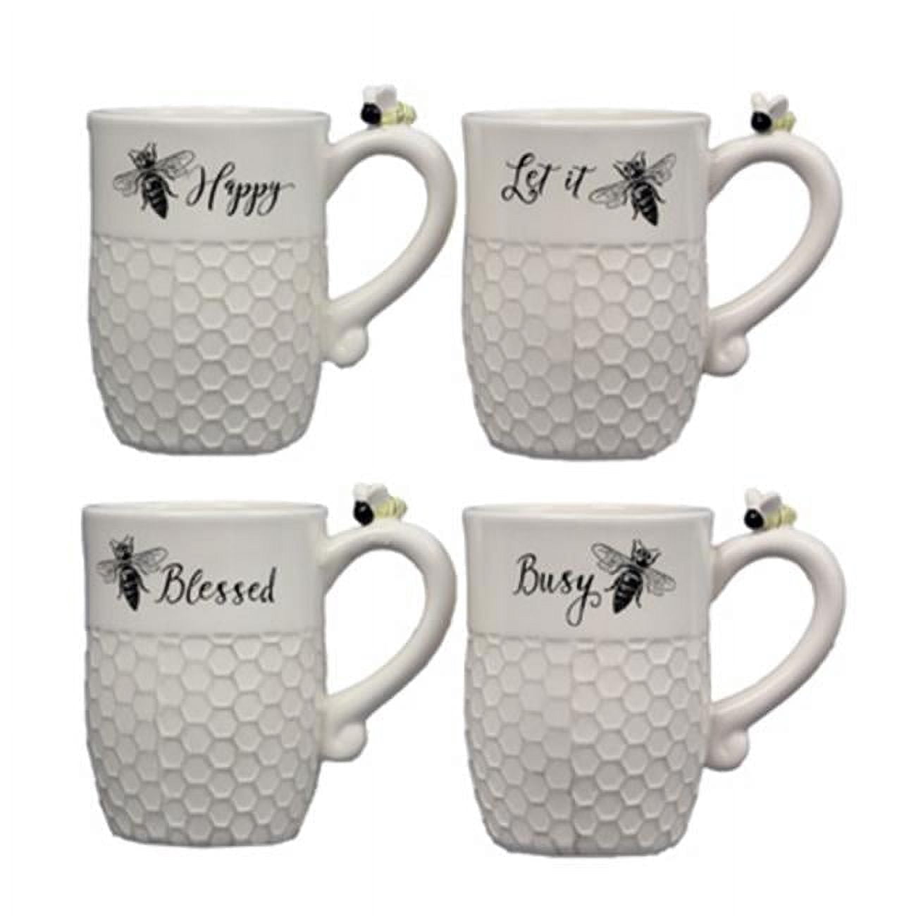 Young's Inc 18563 - Ceramic Bee Mug, 4 Assorted - Walmart.com