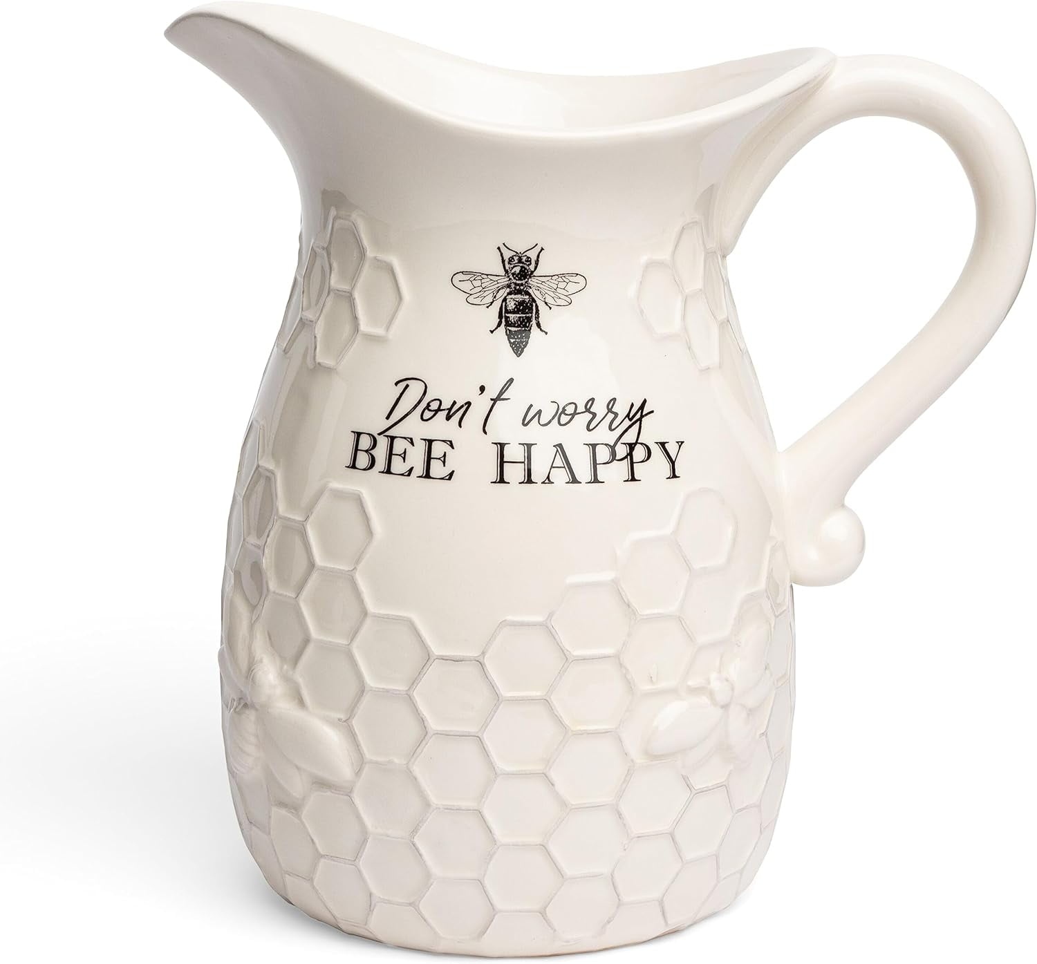 Young's Inc. Ceramic Water Pitcher - Large Serving Pitcher for Iced Tea ...