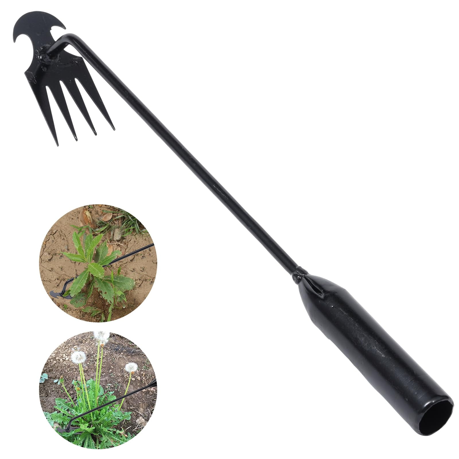 Young4us Garden Weed Pulling Tool Uprooting Weeding Tool, 4 Teeth Weed ...
