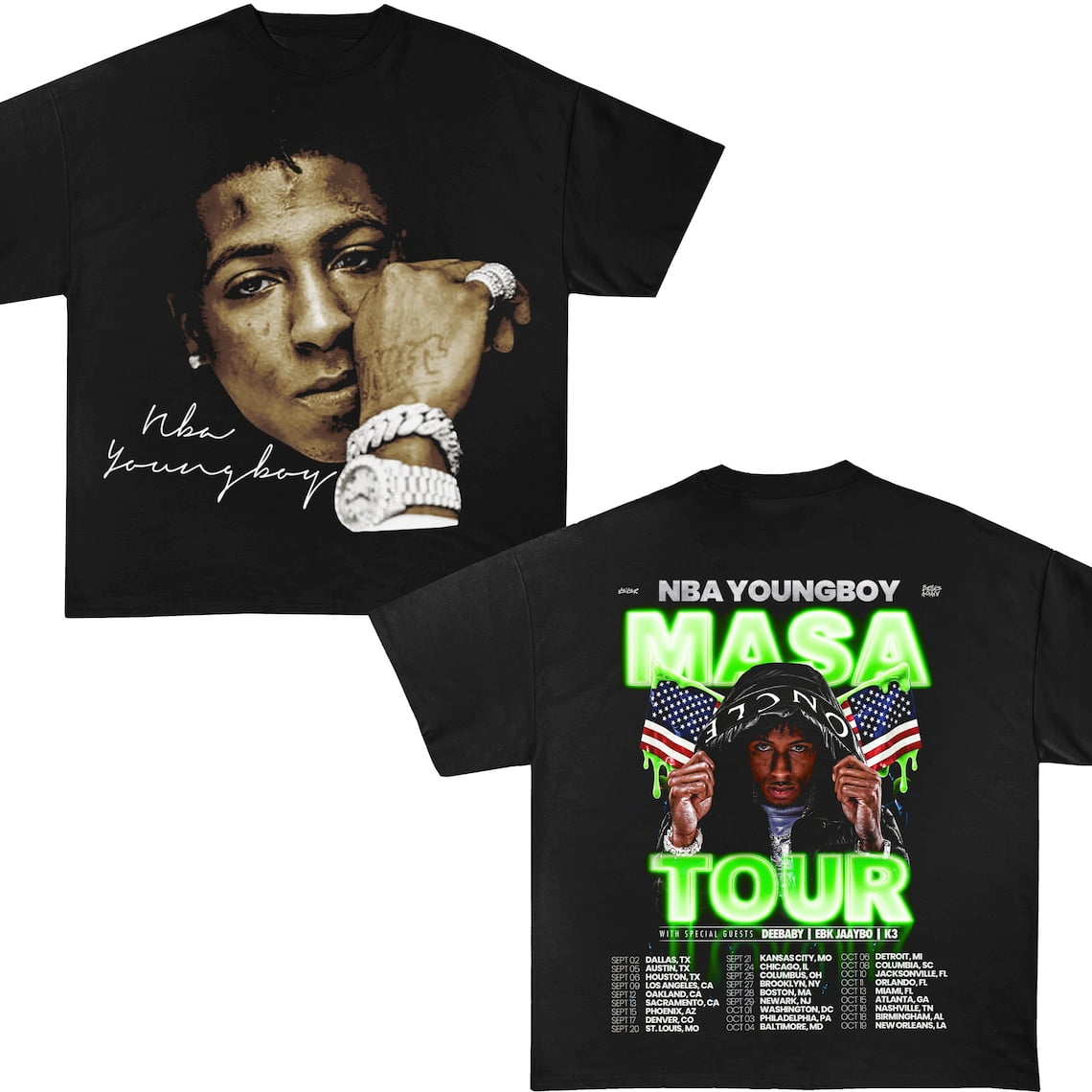 YoungBoy MASA TOUR shirt, Retro Unisex Youngboy Rapper Youngboy Rapper ...