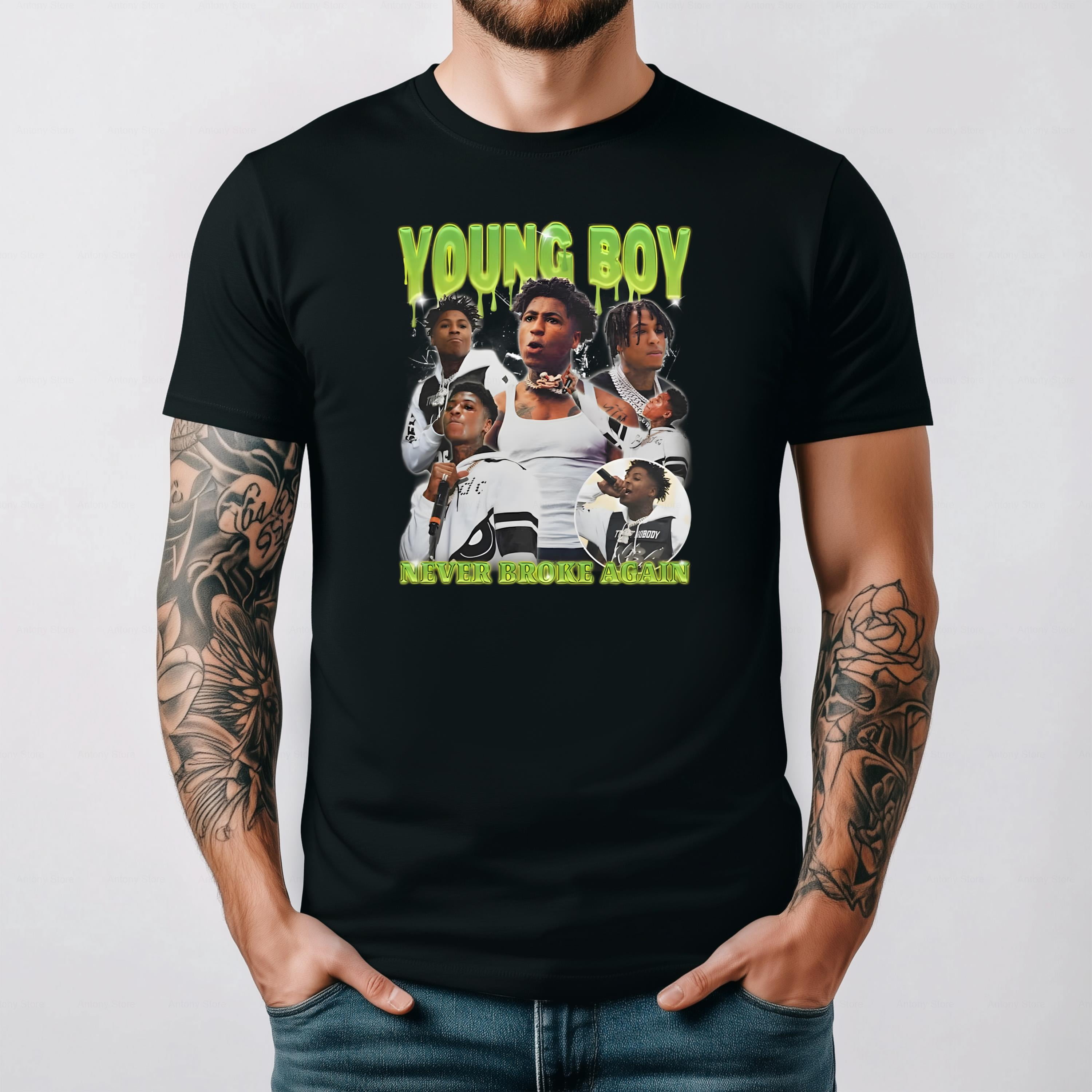 YoungBoy Never Broke Again Retro 90s Hip Hop Bootleg T-Shirt up to 5XL ...