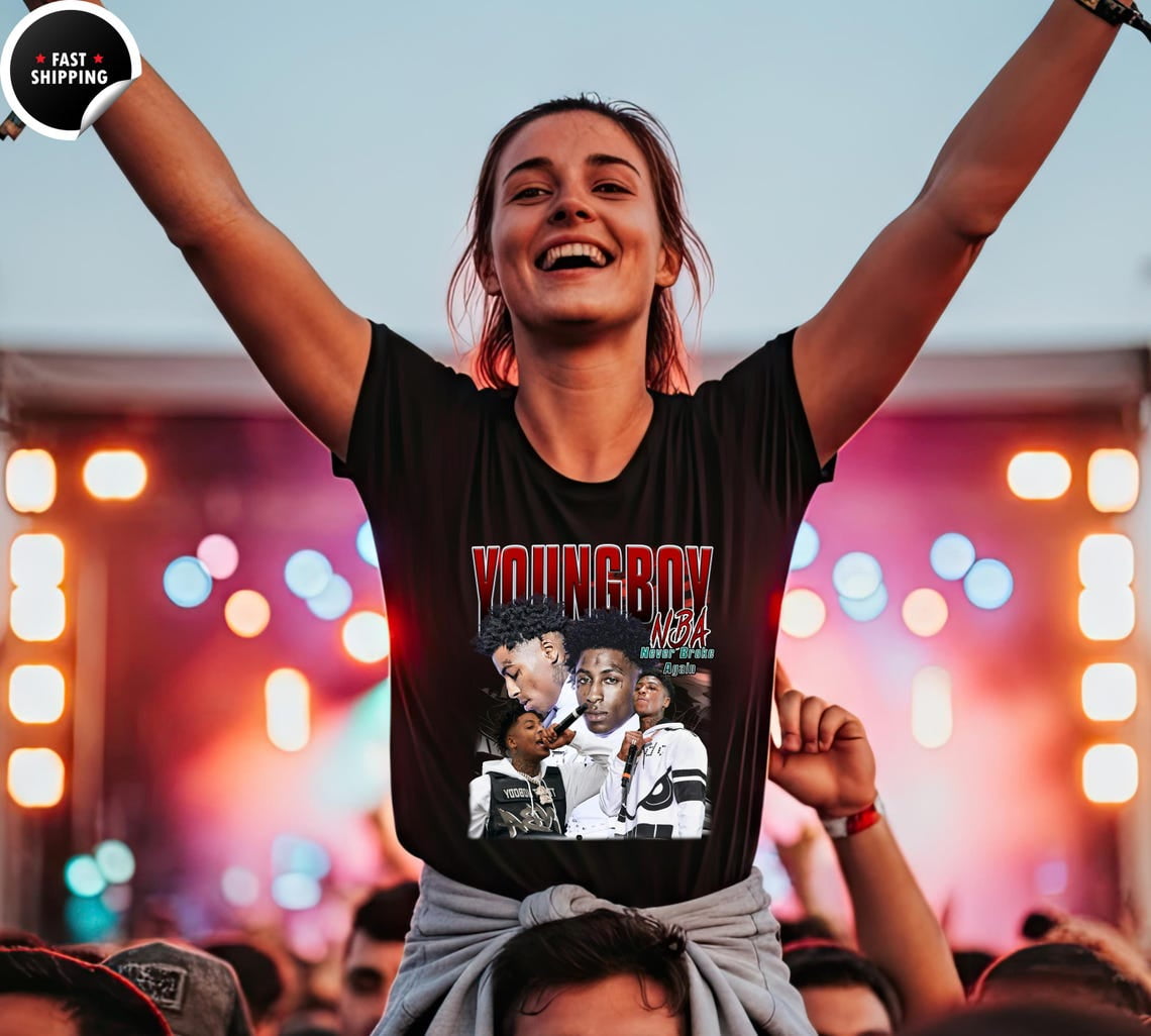 YoungBoy Rapper Hip Hop Vintage Bootleg Retro 90s T-Shirt YoungBoy Tour ...