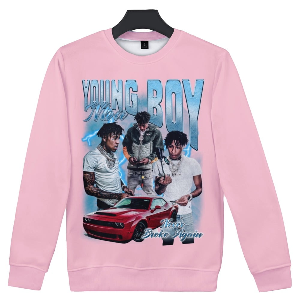 Youngboy Never Broke Again Hip Hop Rapper Crewneck Long Sleeve ...