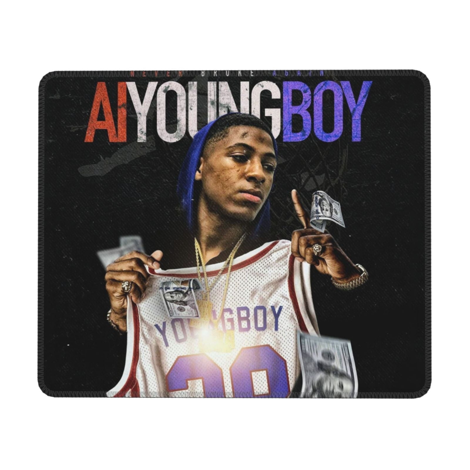 Youngboy Never Broke Again Mouse Pad,Small Gaming Mousepad,Non-Slip Rubber Base And Stitched ...