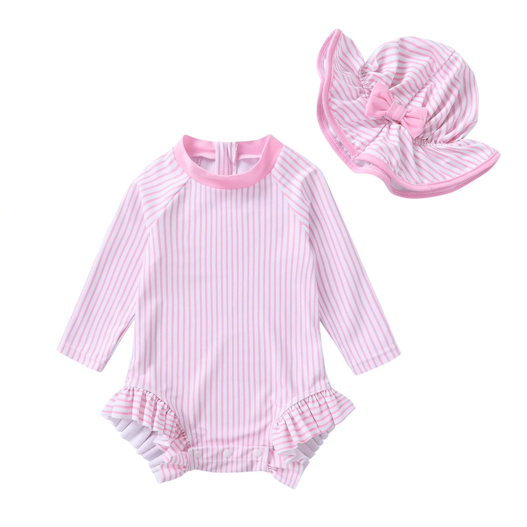 Younger Tree Baby Girl Swimsuit Long Sleeve Rash Guard One Piece ...