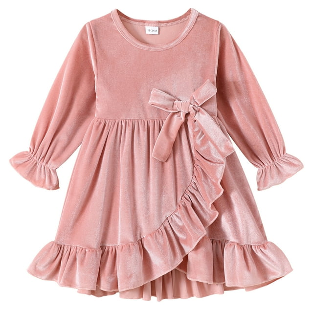 Younger Tree Kids Toddler Dress Baby Girls Fall Dresses Ruffle Long ...