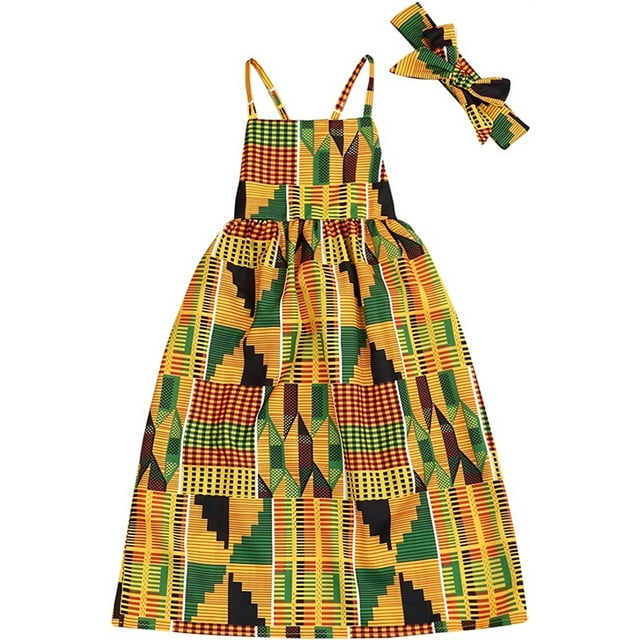 Younger Tree Little Girl African Dashiki Ankara Dresses Clothes Outfit ...