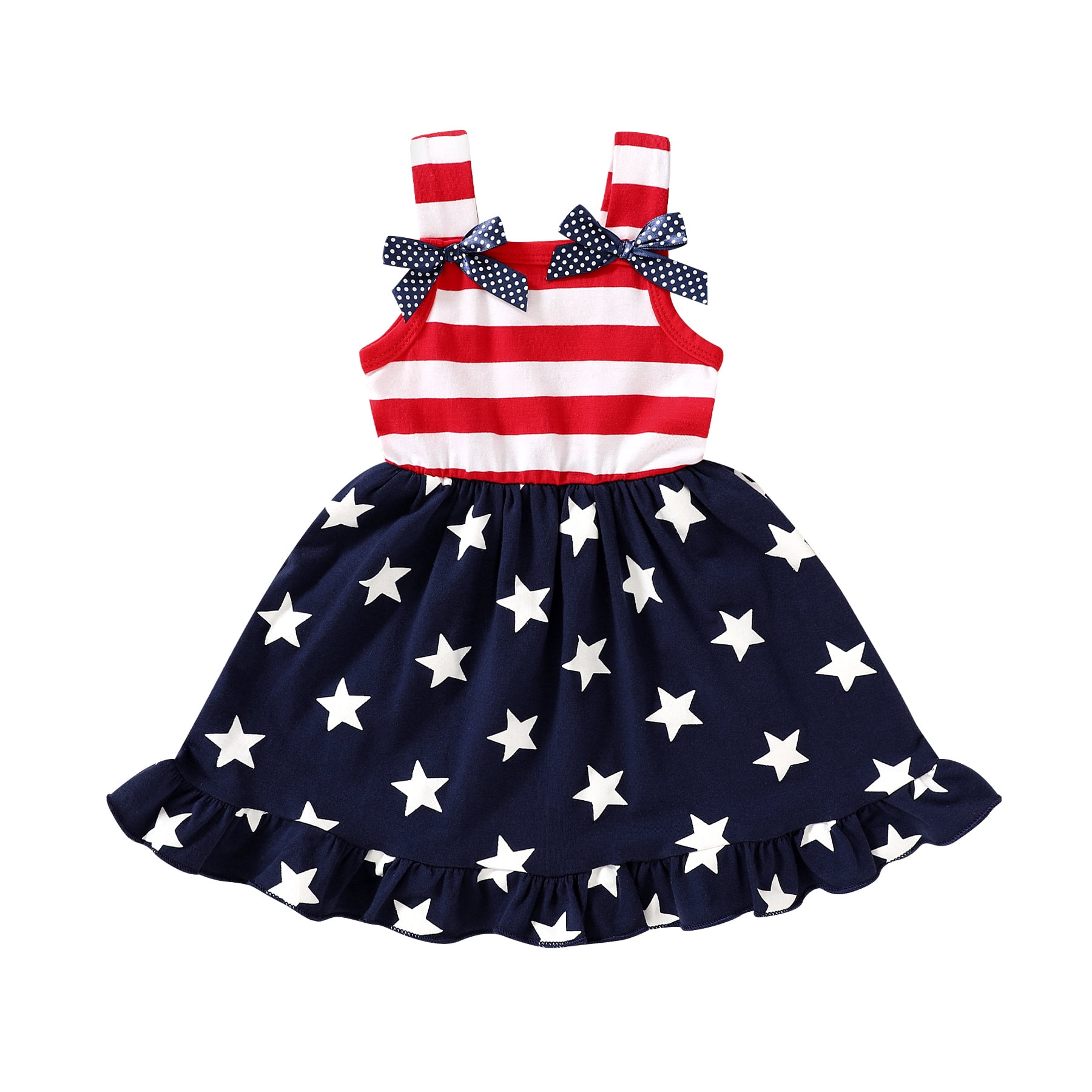 Younger Tree Patriotic Toddler Baby Girls 4th of July Stars Stripes ...