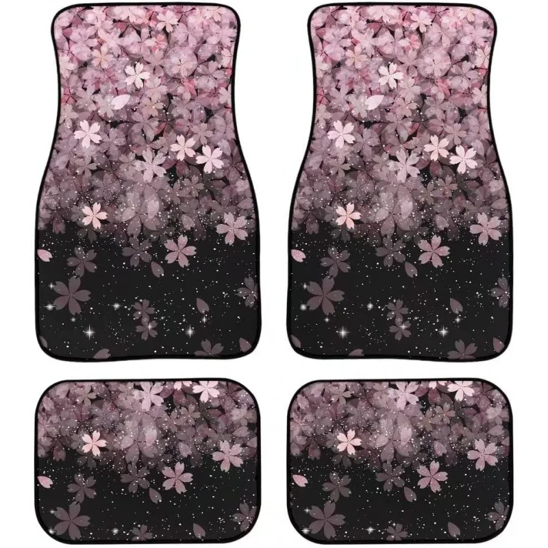 Youngerbaby Pink Cherry Blossom Sakura Auto Interior Carpet Floor Mats ...