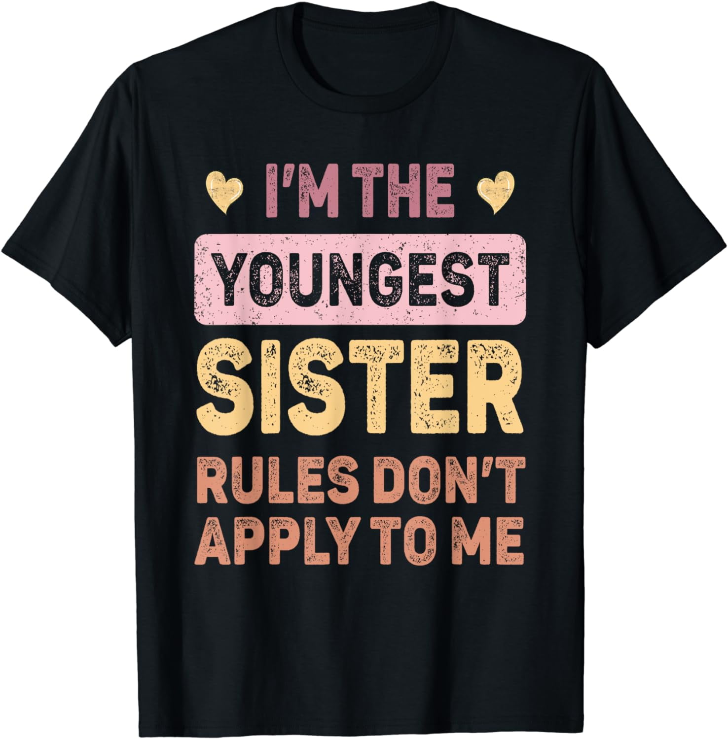 Youngest Sister Shirt for Women Girls Funny Matching Sibling T-Shirt ...