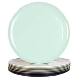 Youngever 10 Inch Plastic Plates, Large Plates, Dinner Plates, Set of 9 ...