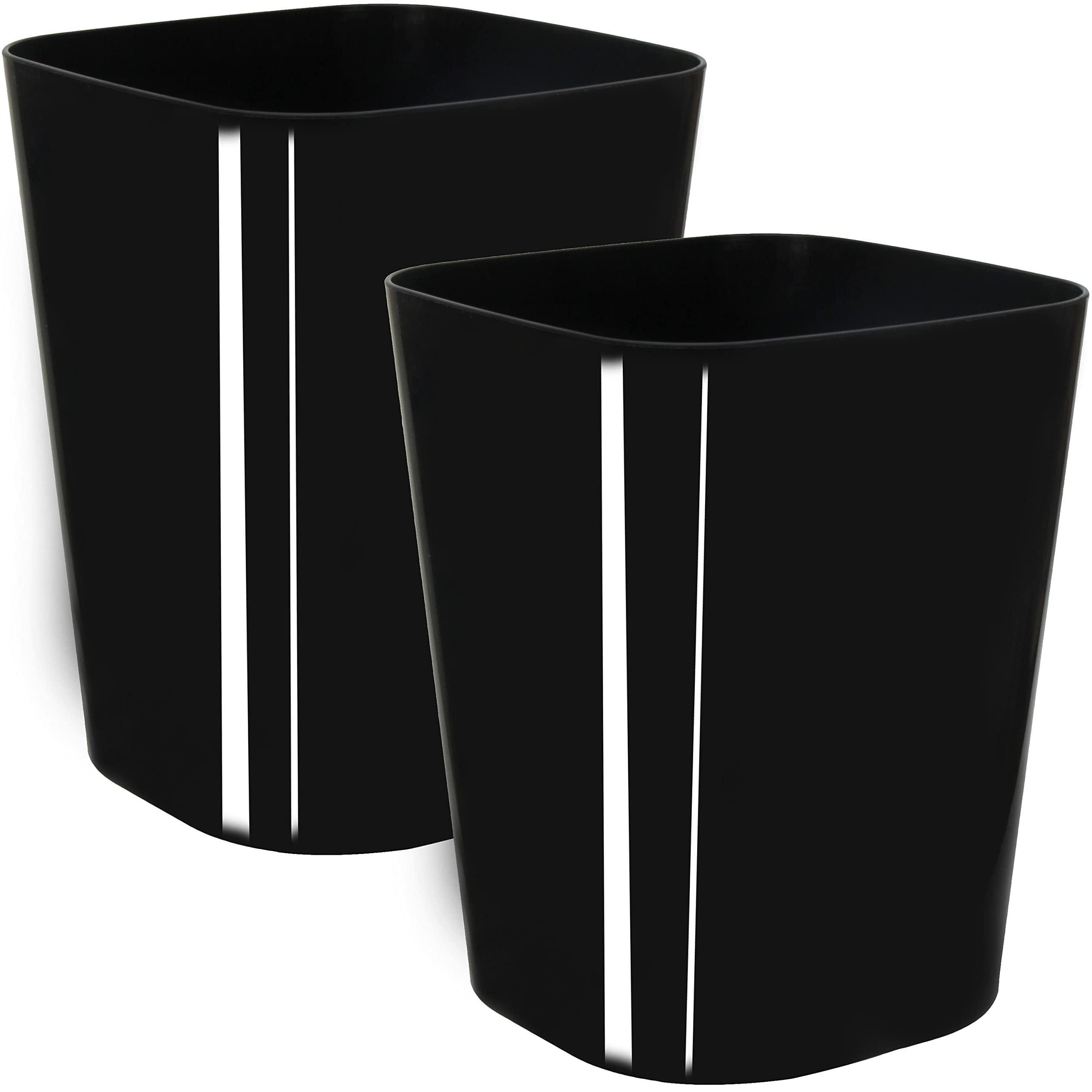 Youngever 2 Pack 1.5 Gallon Square Trash Can, Plastic Garbage Container ...