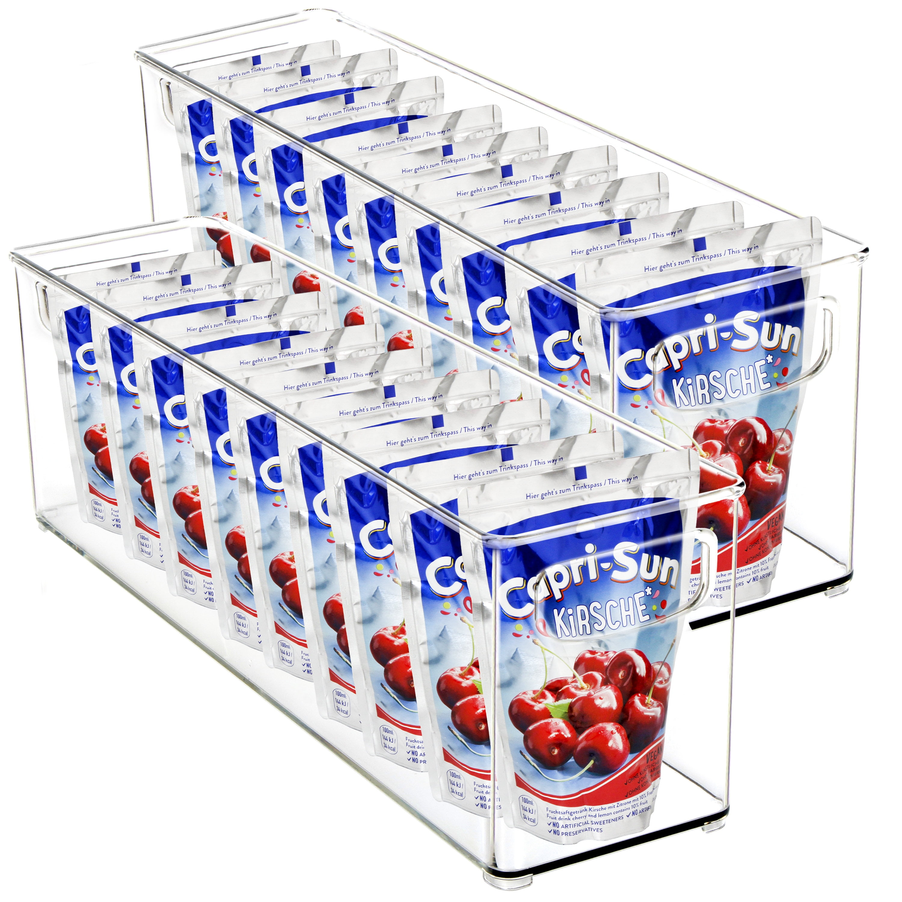 Youngever 2 Pack Stackable Plastic Storage Organizer Container Bin ...