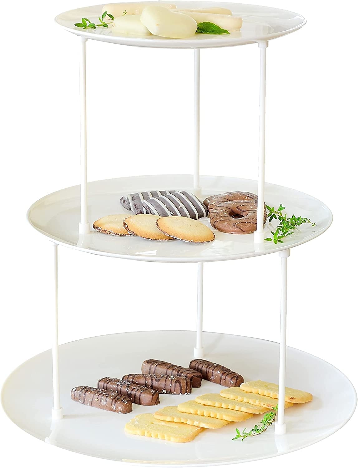 Youngever 3 Tier Serving Tray, 3 Tier Cupcake Stand, Dessert Stand ...