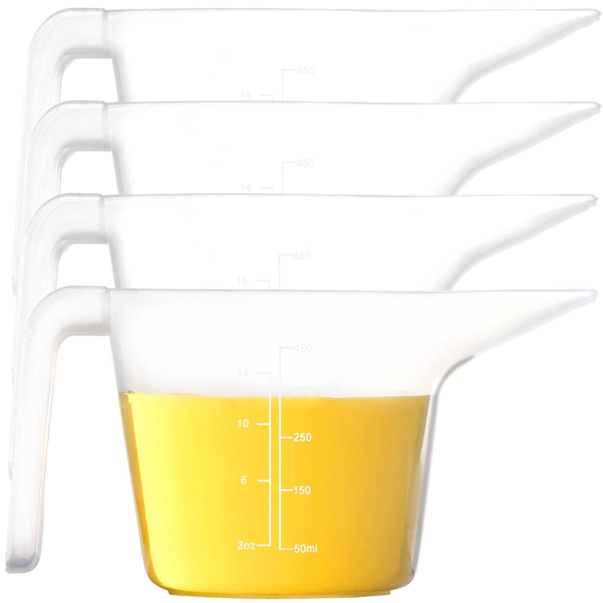 Youngever 4 Pack Plastic Measuring Cups, Clear Measuring Cups, 2 Cup ...