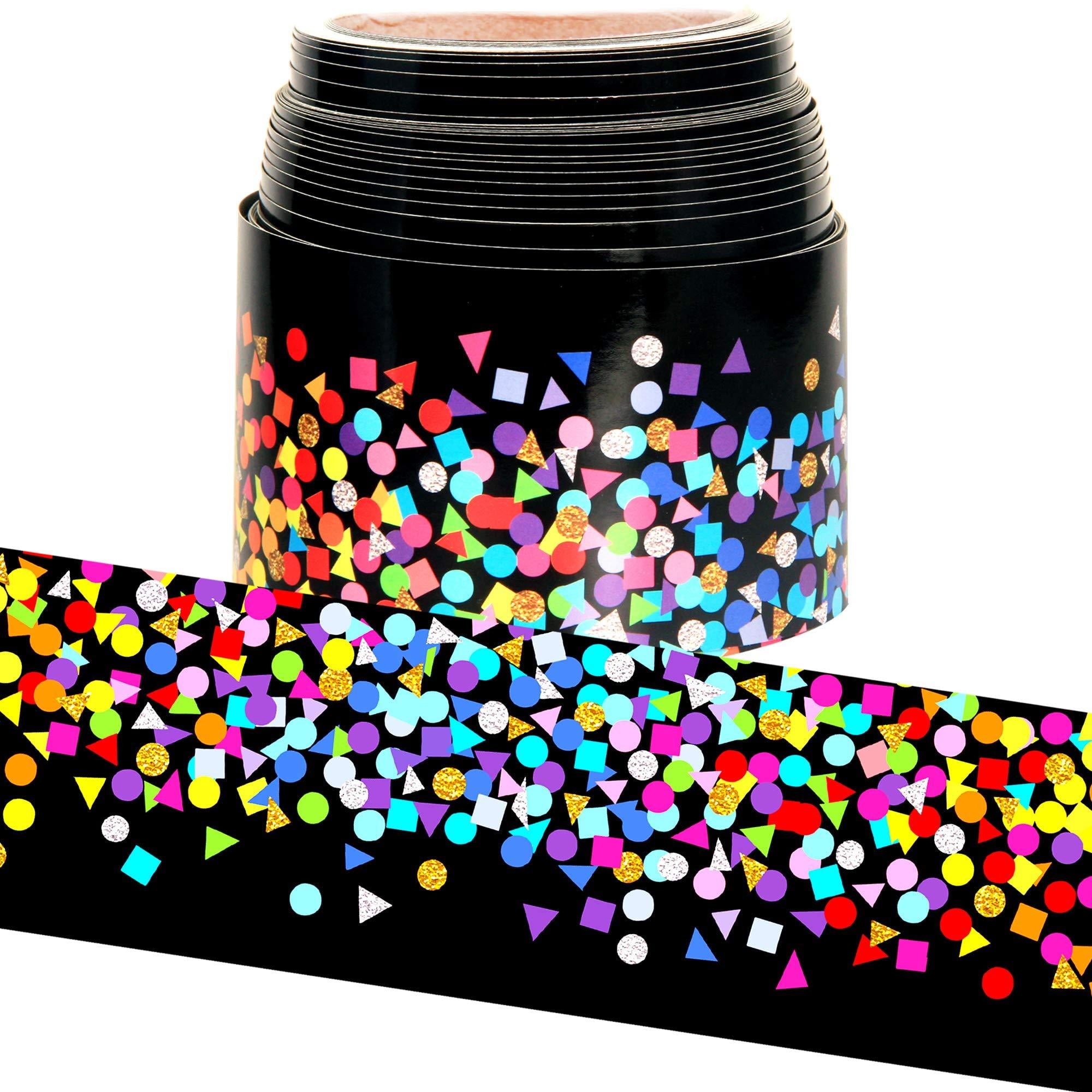 Youngever 52.5 ft Bulletin Board Borders Confetti Border for Classroom ...