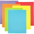 Youngever 6 Pack Heavy Duty Plastic Two Pocket Folders, Rainbow Colors ...