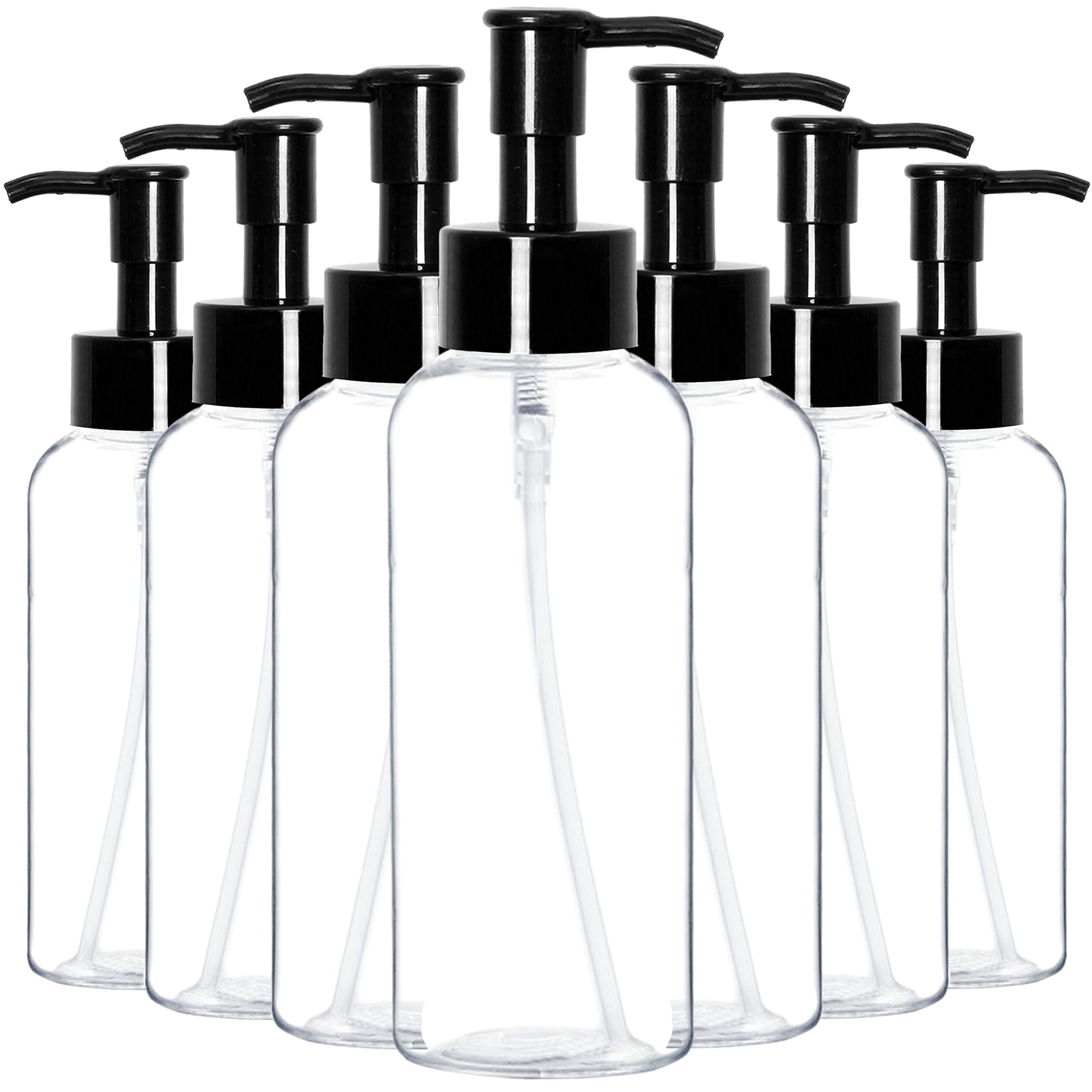 Youngever 7 Pack Plastic Pump Bottles 4 Ounce, Refillable Plastic Pump ...